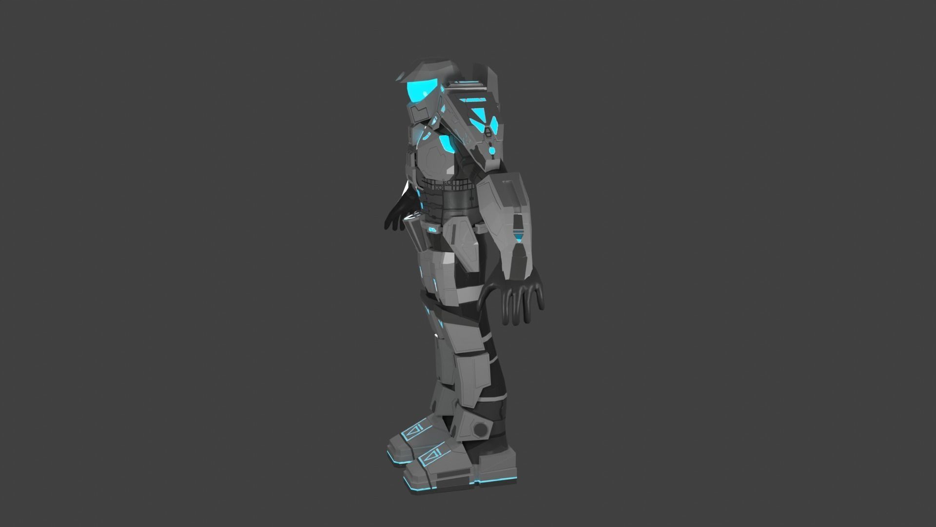 3D model cyborg armor VR / AR / low-poly | CGTrader