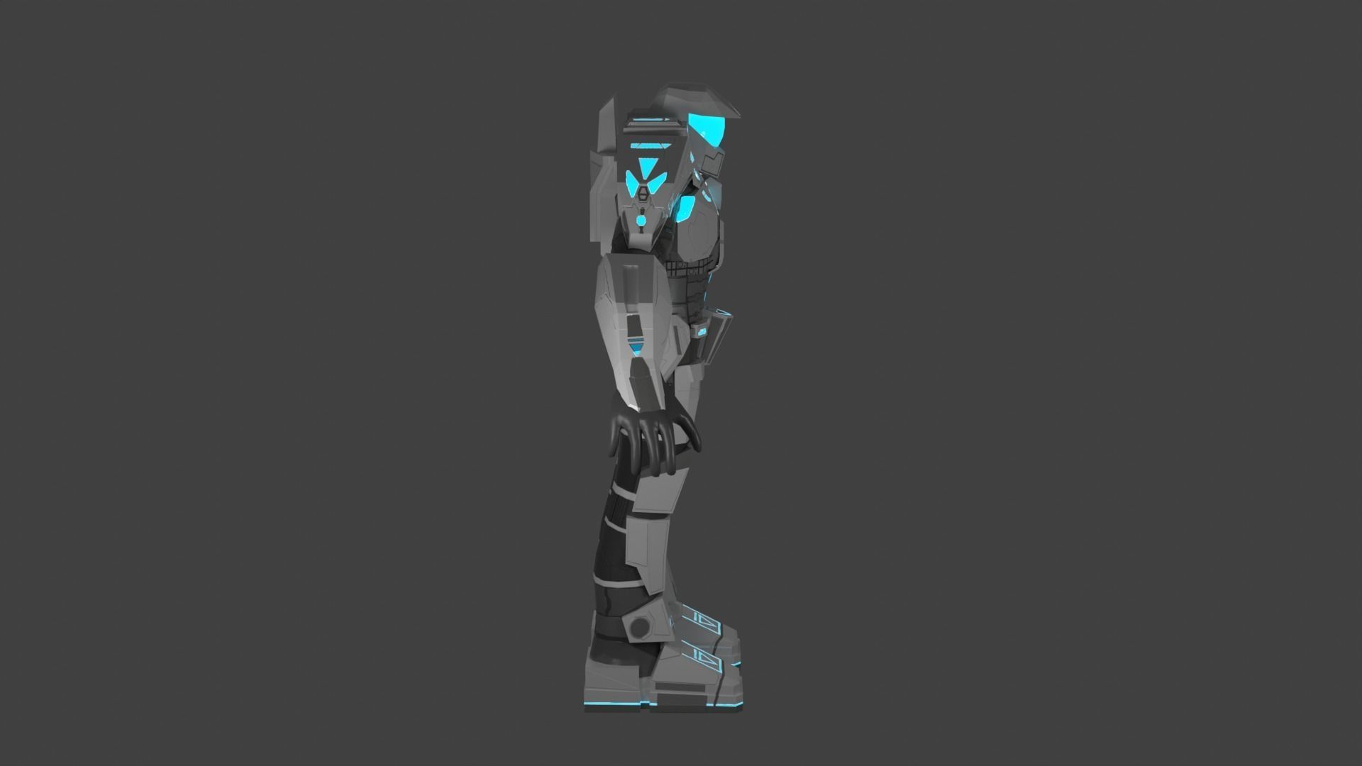 3D model cyborg armor VR / AR / low-poly | CGTrader