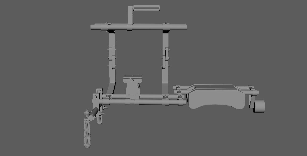 Camera Shoulder Rig 3D model | CGTrader