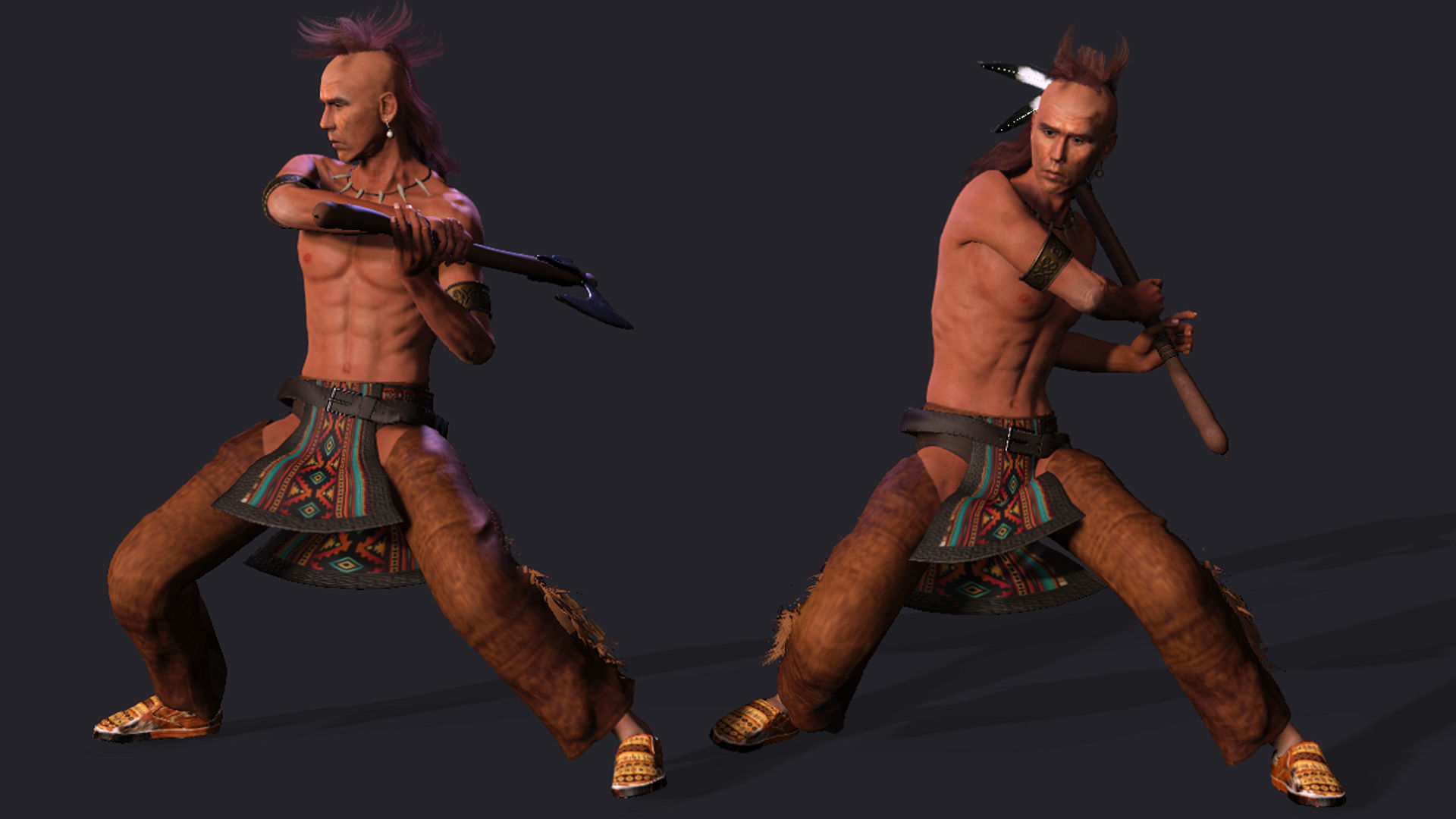 red Indian High quality character full Rigged and Animated 3D model ...