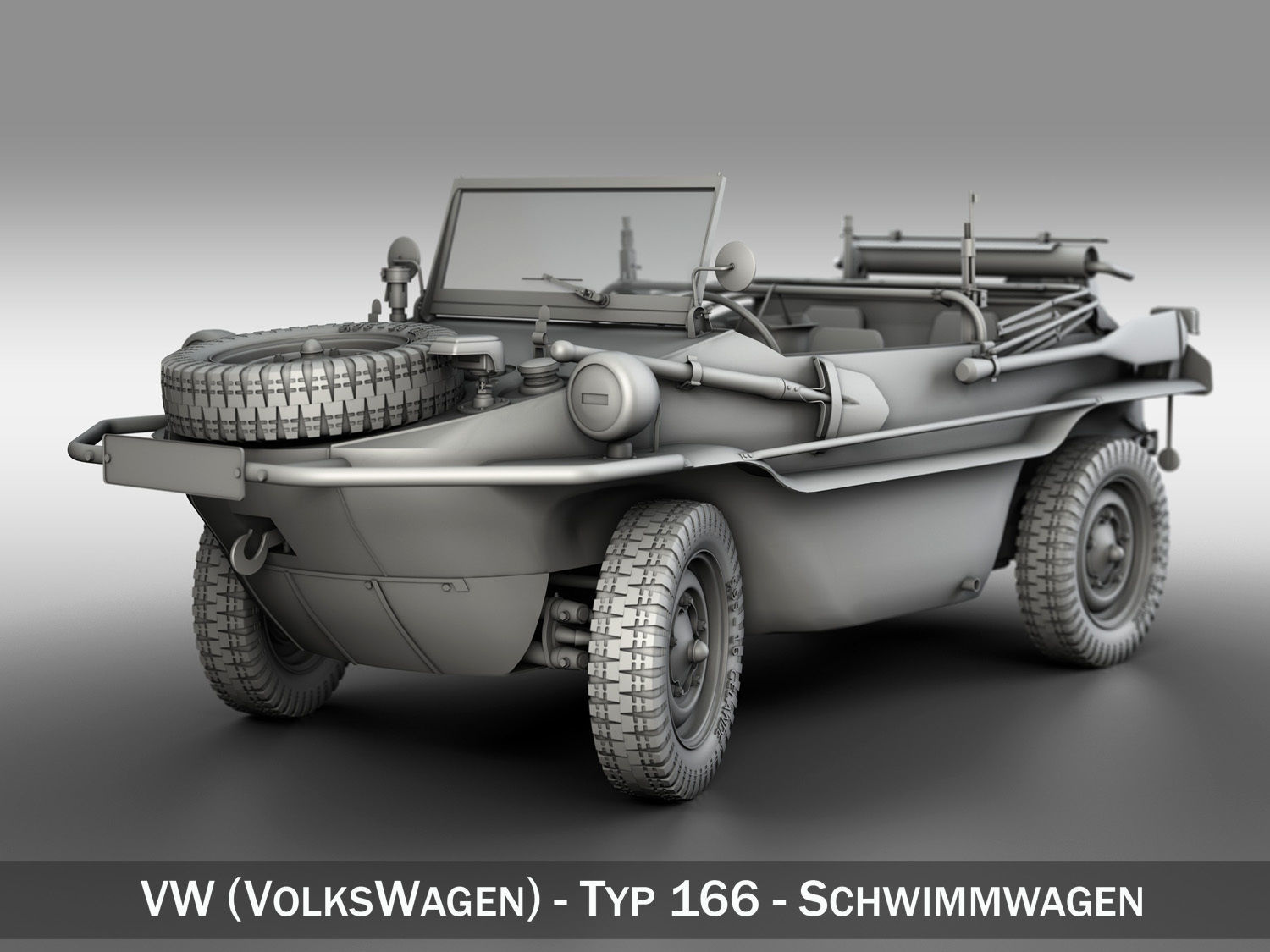 Volkswagen Typ 166 - Schwimmwagen 3D model | CGTrader