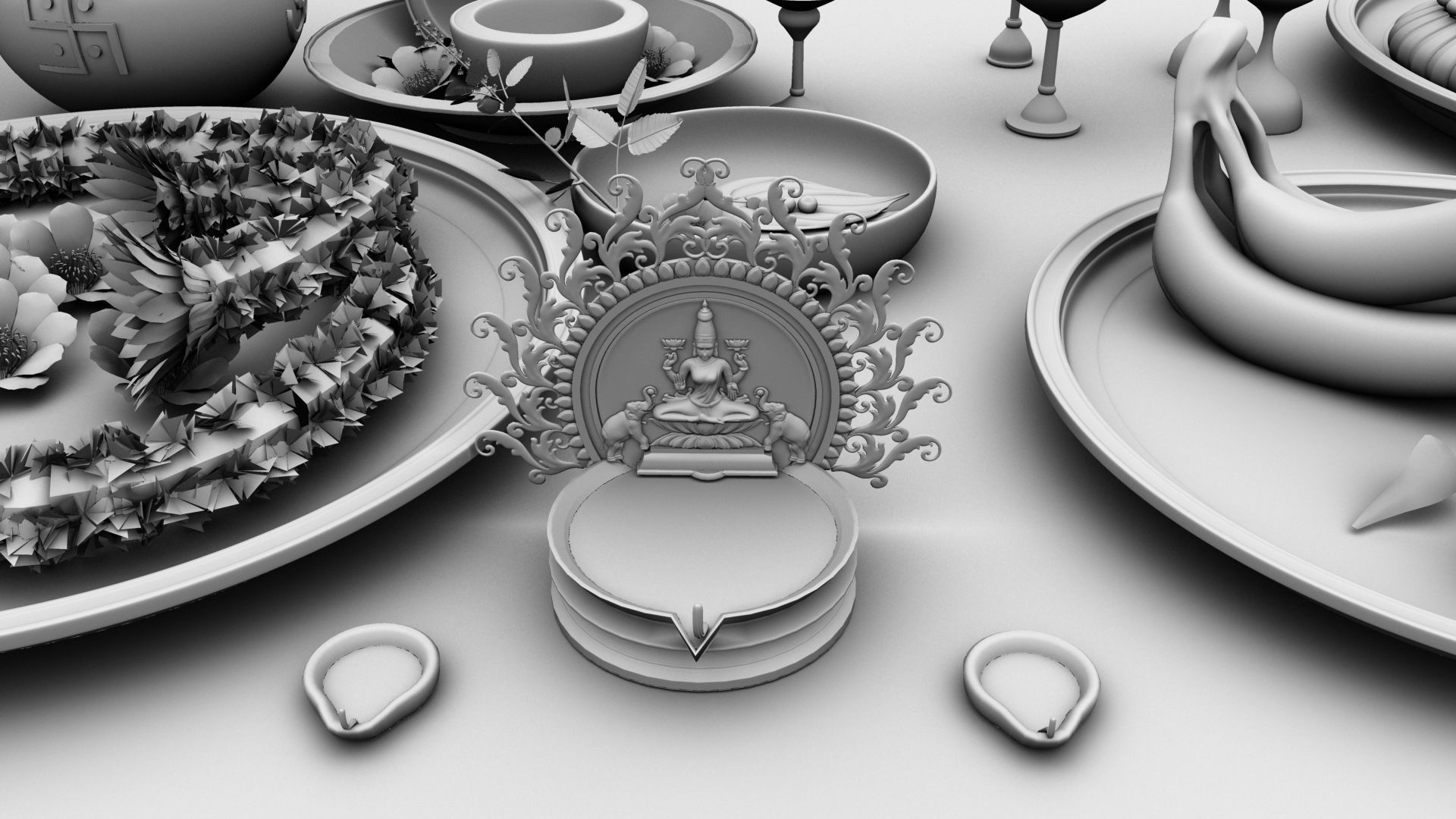 pooja props 3d models 3D model | CGTrader