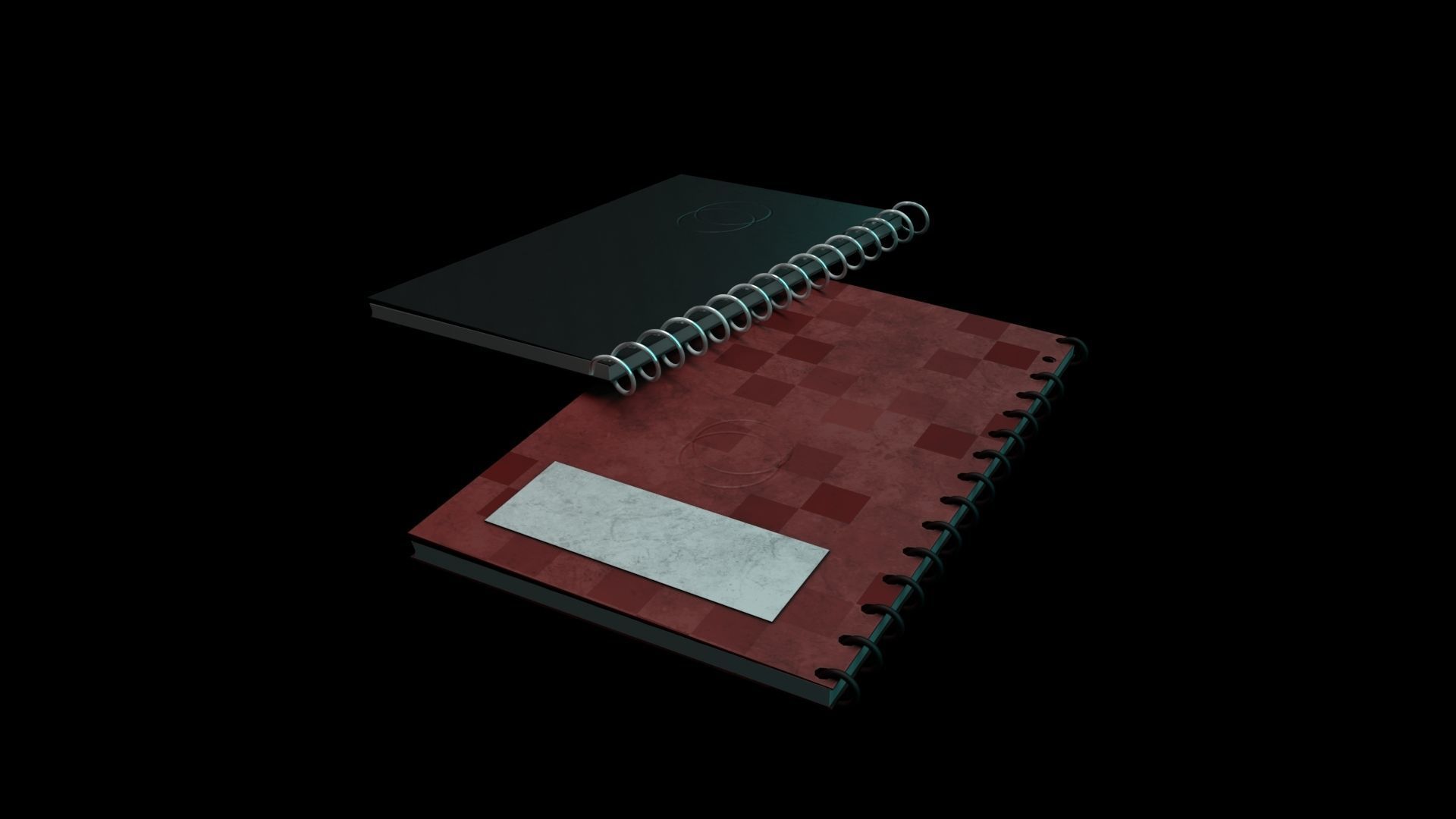 3D model Spiral Sketchbook or Notebook paper sheet PBR Game ready VR ...