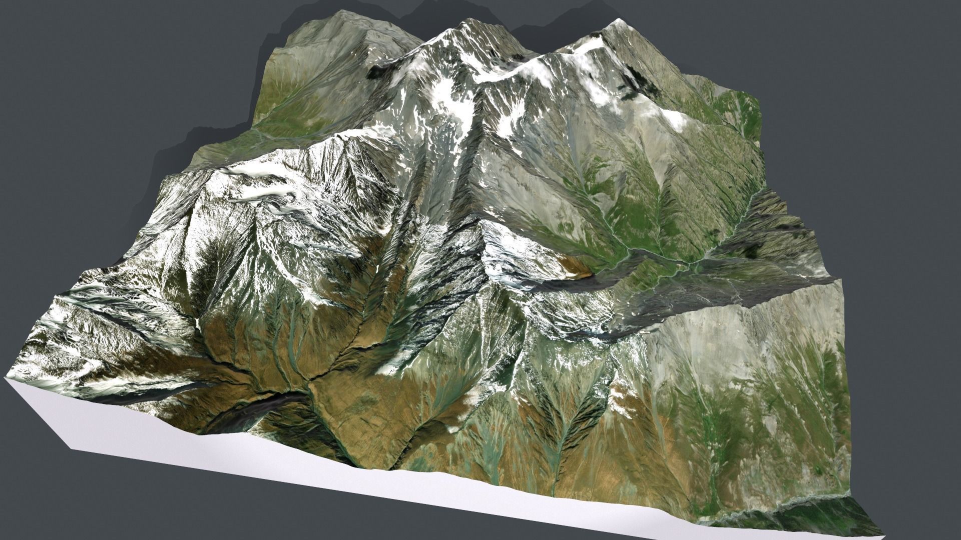 Mountain landscape Tebulosmta 4492 m Russia Checenija 3D model | CGTrader