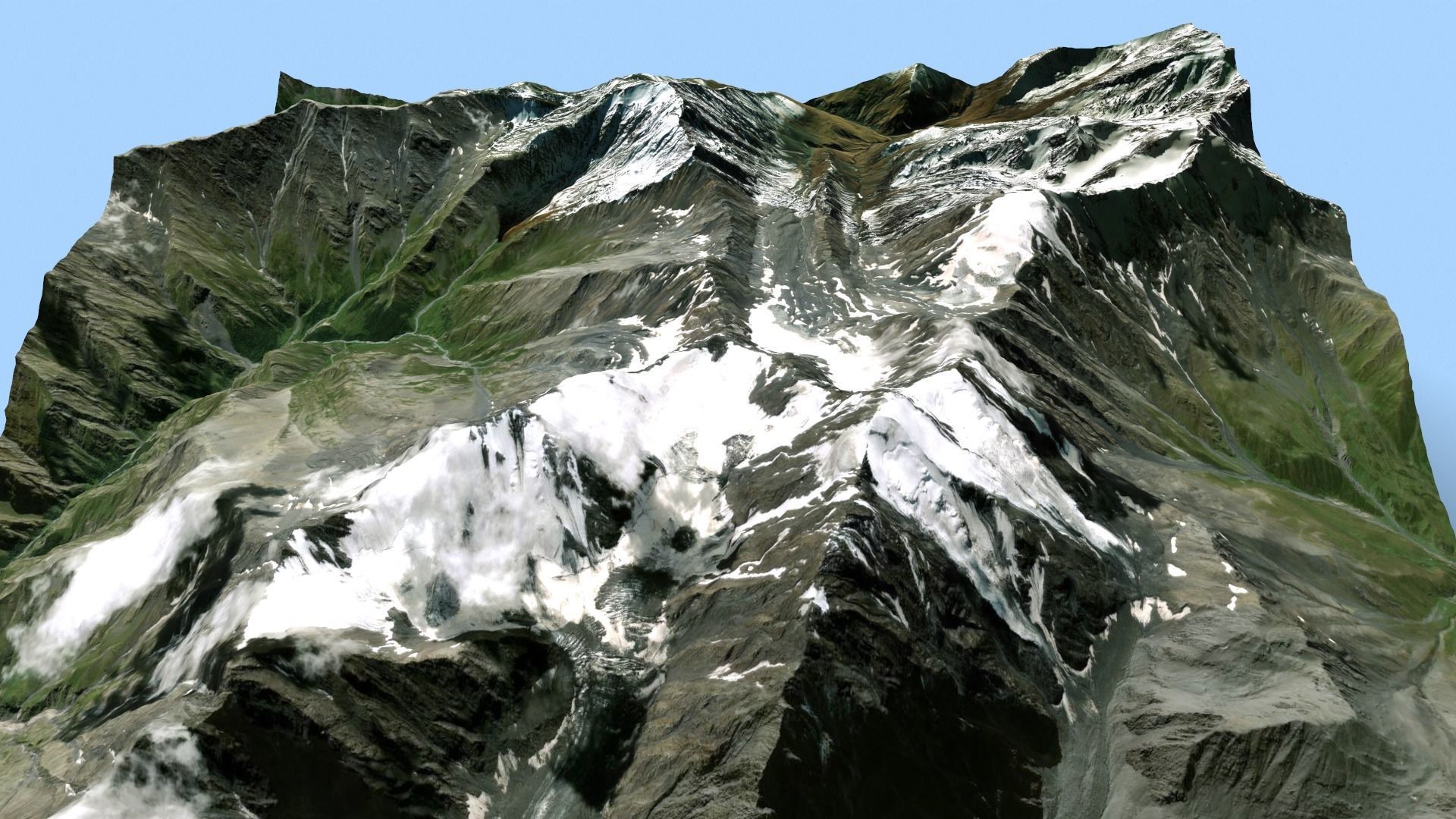 Mountain landscape Tebulosmta 4492 m Russia Checenija 3D model | CGTrader