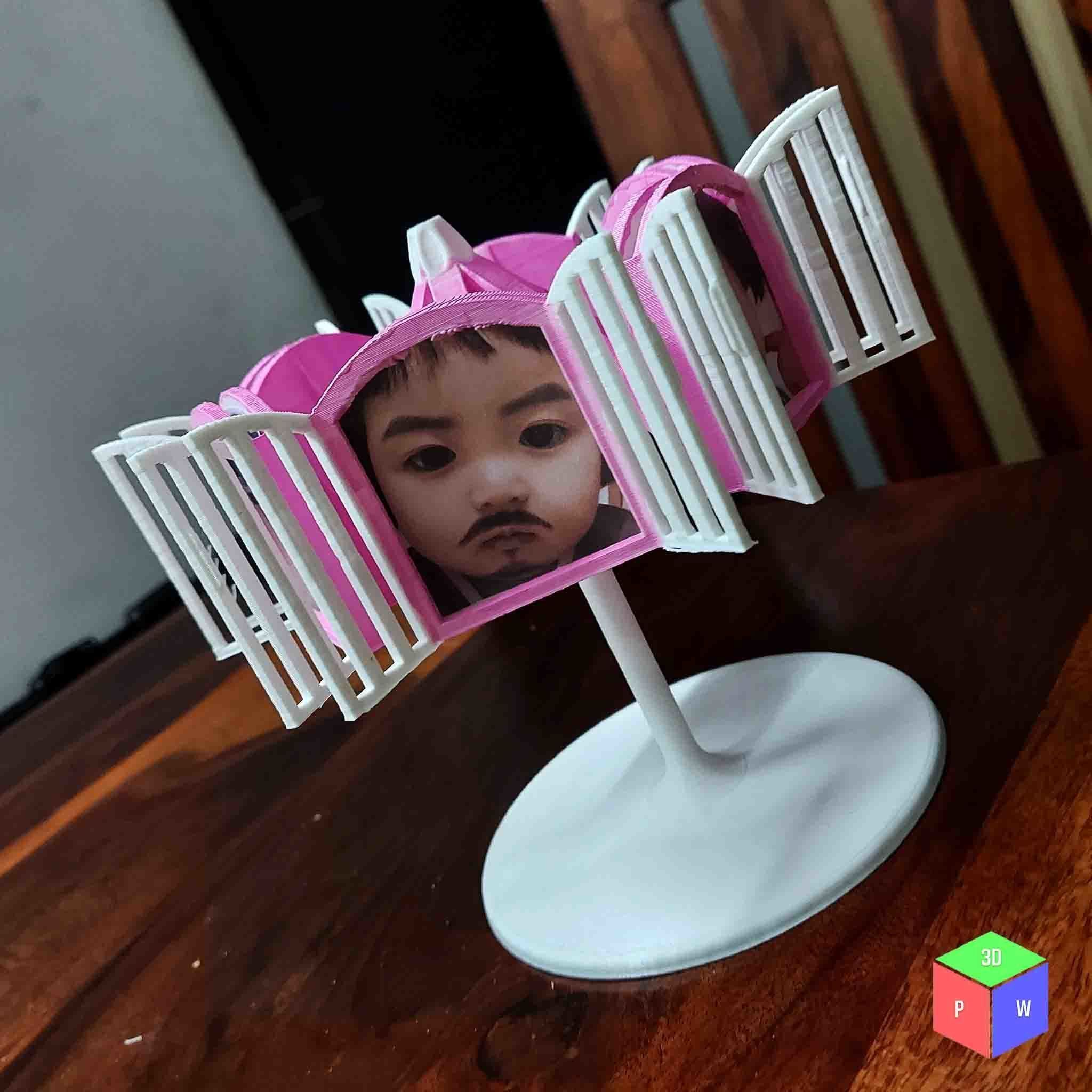 Revolving Face Window Photo Frame 3D model 3D printable | CGTrader