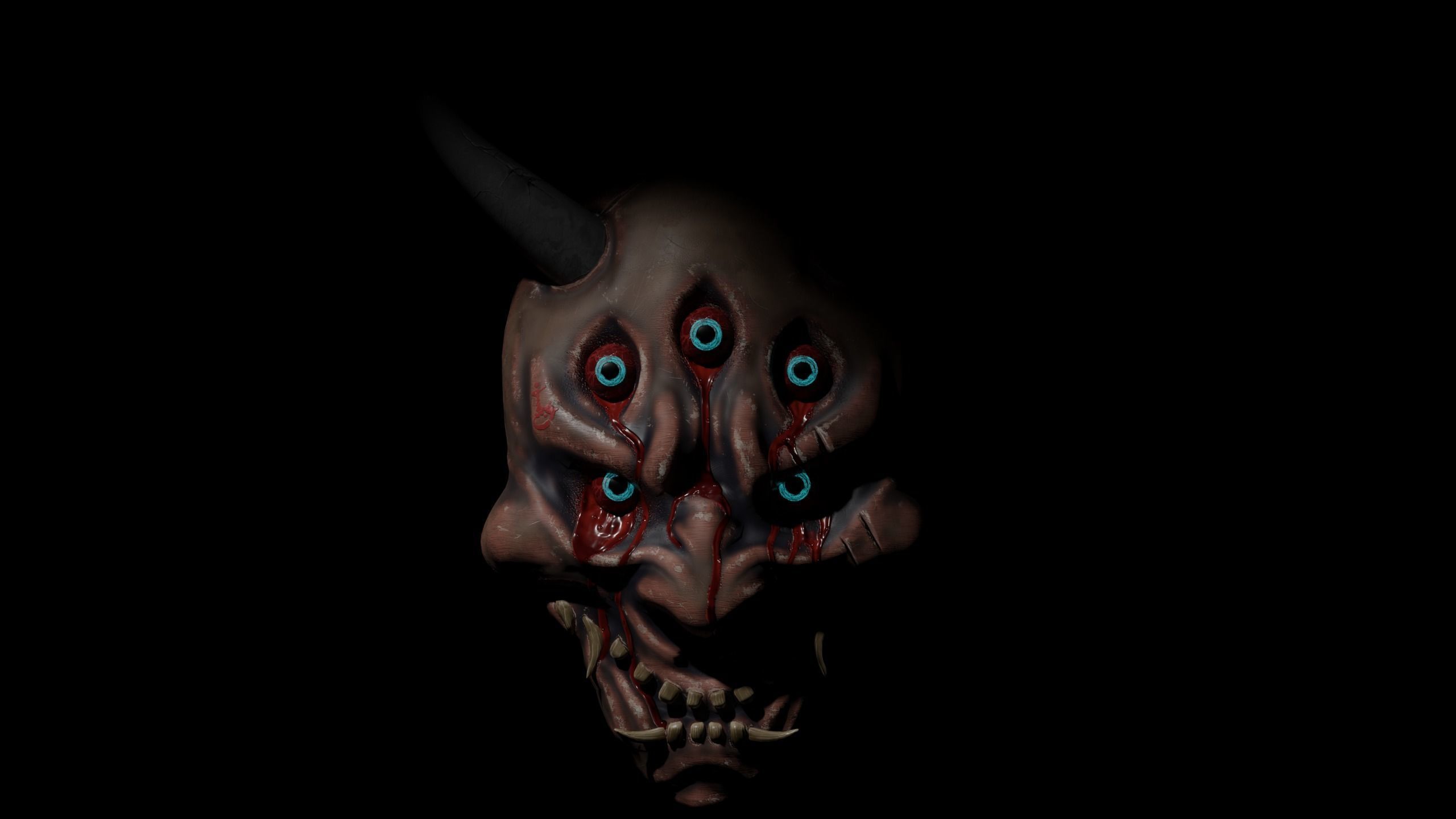 3D model Youkai mask VR / AR / low-poly | CGTrader