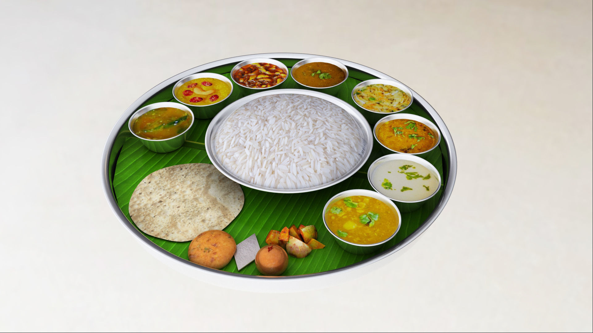 Rice meals food 3d model 3D model | CGTrader