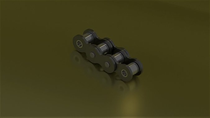 Roller chain rs 60 and link 3D model | CGTrader