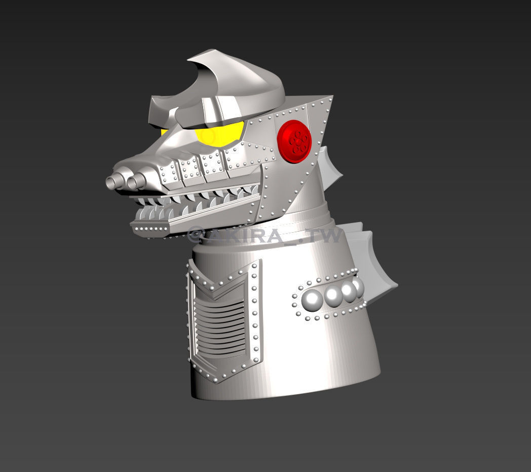 Mechagodzilla 1974 Mecha godzilla head 3D model 3D printable | CGTrader