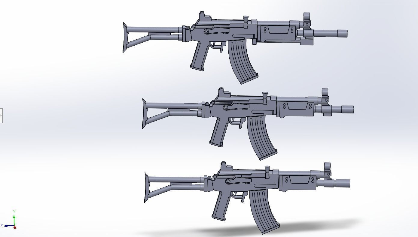 R4-R5-R6 Vector South-African assault rifles 3D model 3D printable ...
