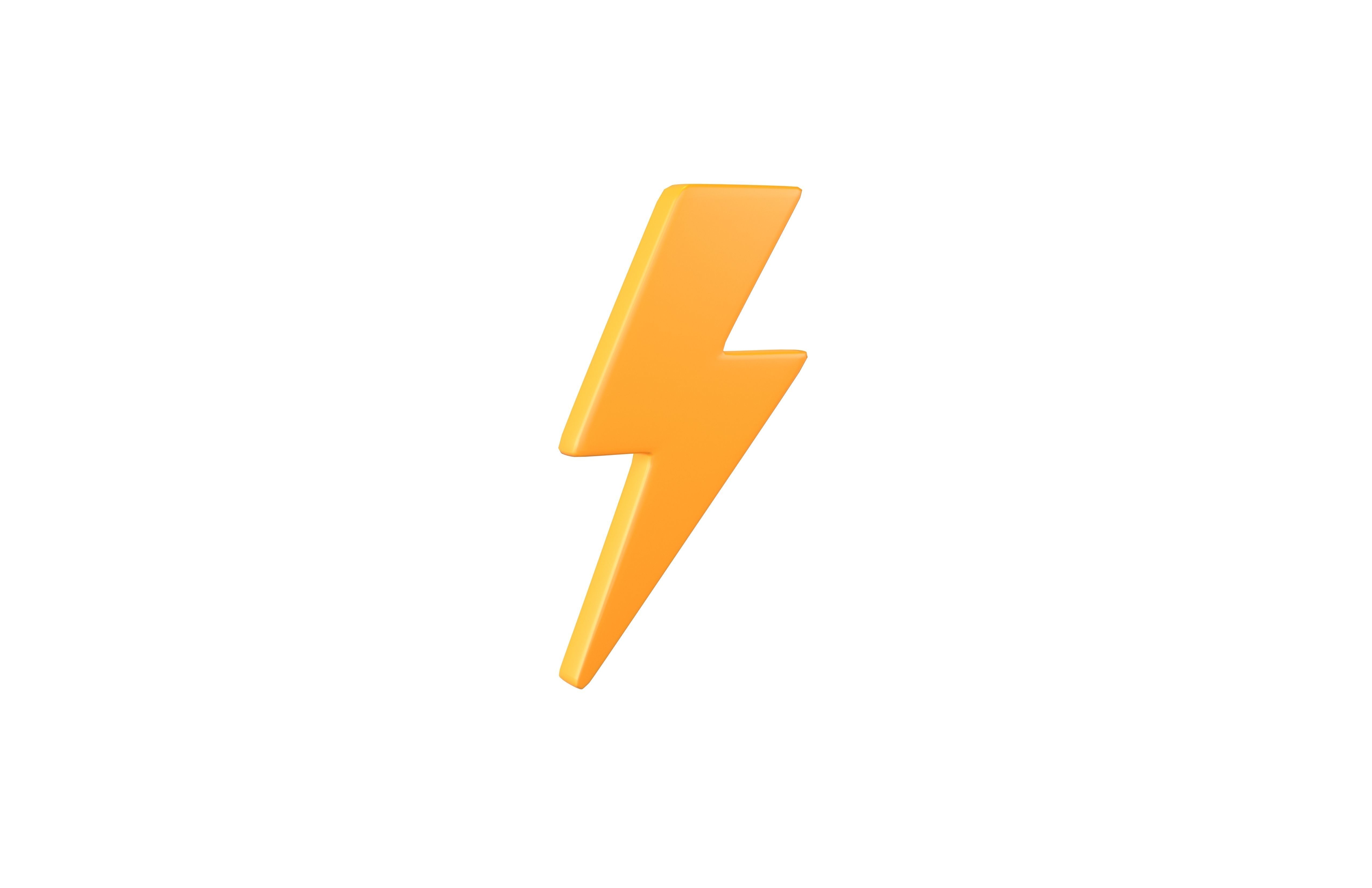 3D model lightning Symbol v1 001 VR / AR / low-poly | CGTrader
