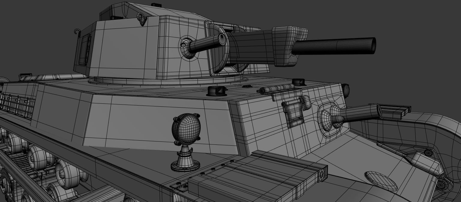 3D model 40M and 41M Turan tank Low and Highpoly VR / AR / low-poly ...