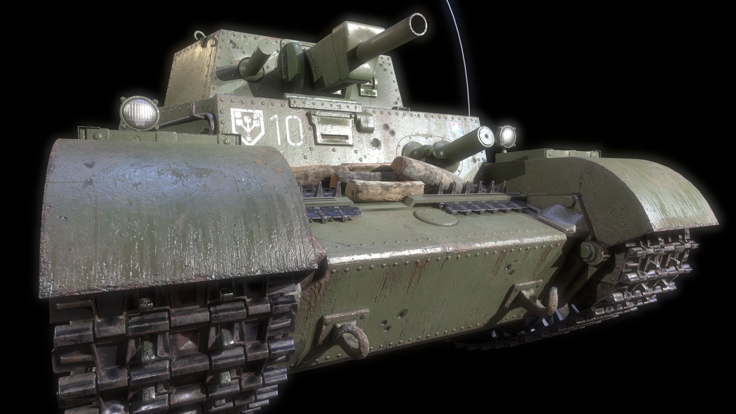 3D model 40M and 41M Turan tank Low and Highpoly VR / AR / low-poly ...