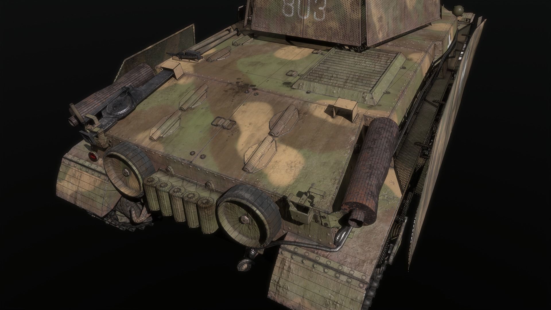 3D model 40M and 41M Turan tank Low and Highpoly VR / AR / low-poly ...