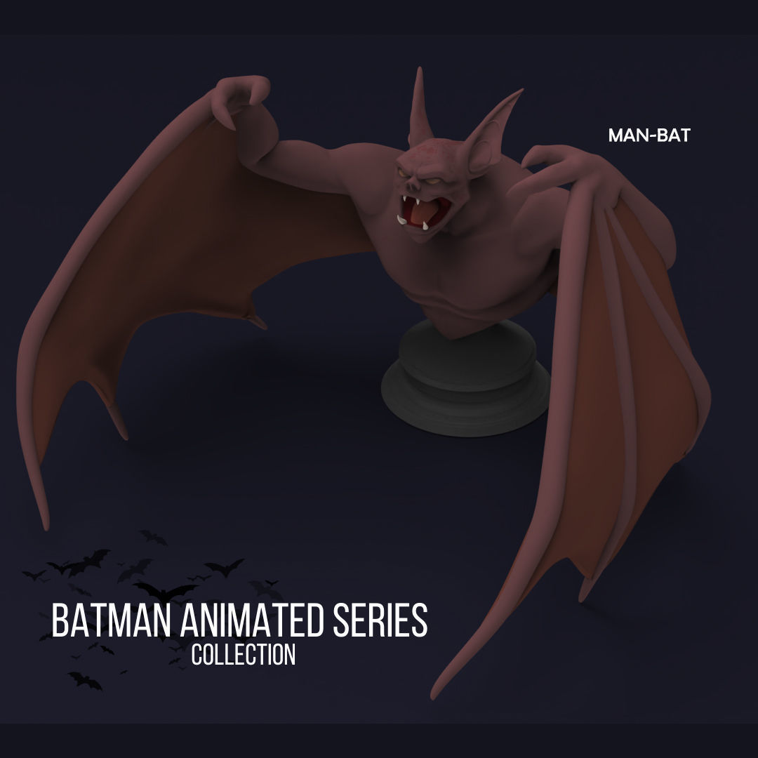 The Batman Animated Series - Man Bat Doble PACK 3D model 3D printable ...