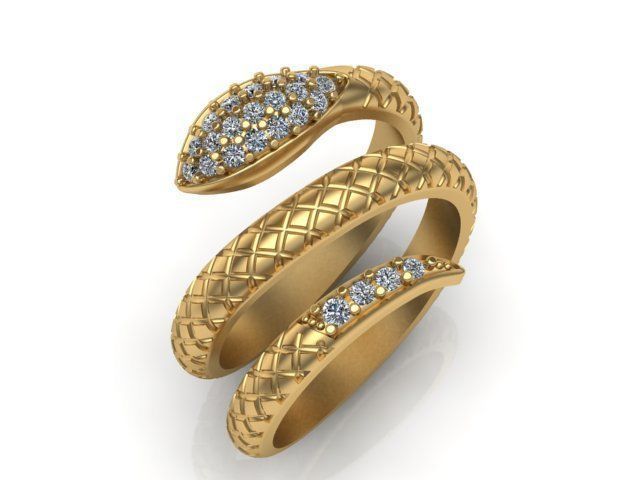 Snake ring 3D model 3D printable | CGTrader
