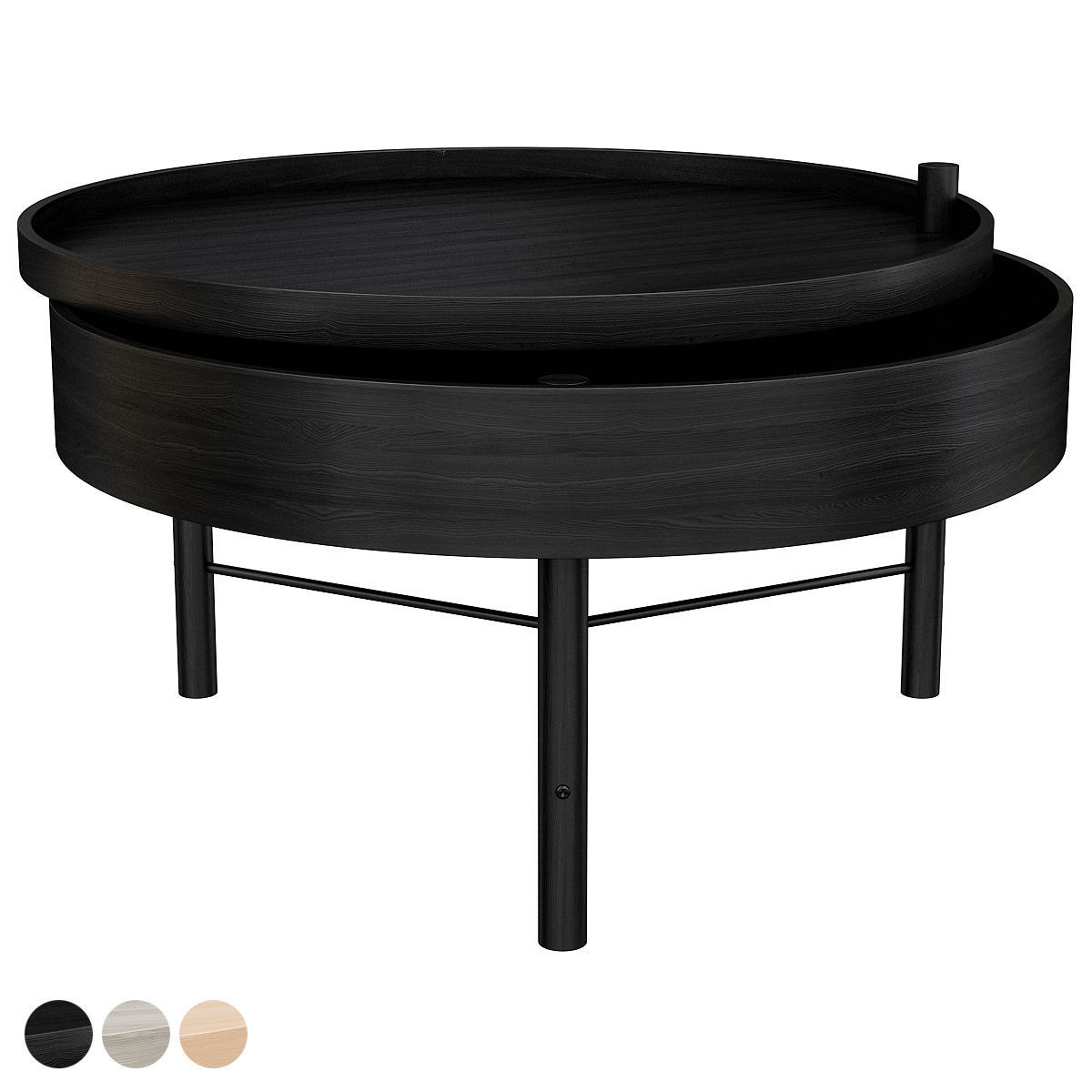 Menu Turning Table Oak 3D model | CGTrader