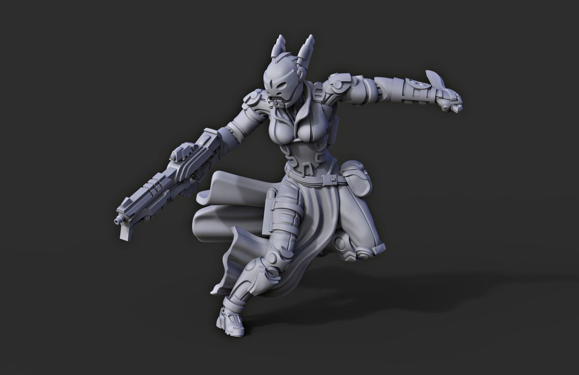 Female Soldier Miniature - 3D print 3D model 3D printable | CGTrader