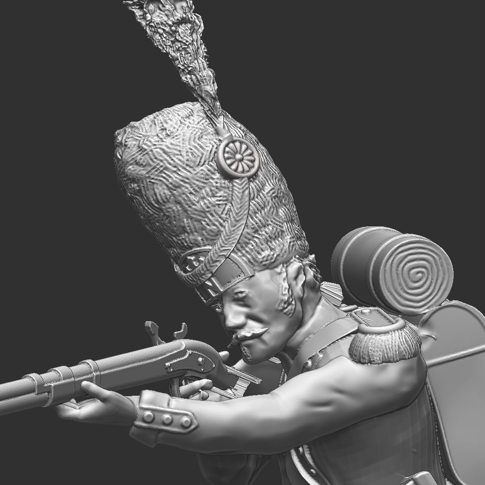 Grenadier standing in shooting position - Napoleonic 3D model 3D ...