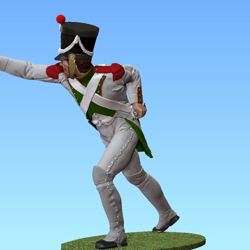 Napoleonic Soldier fighting 3D model 3D printable | CGTrader