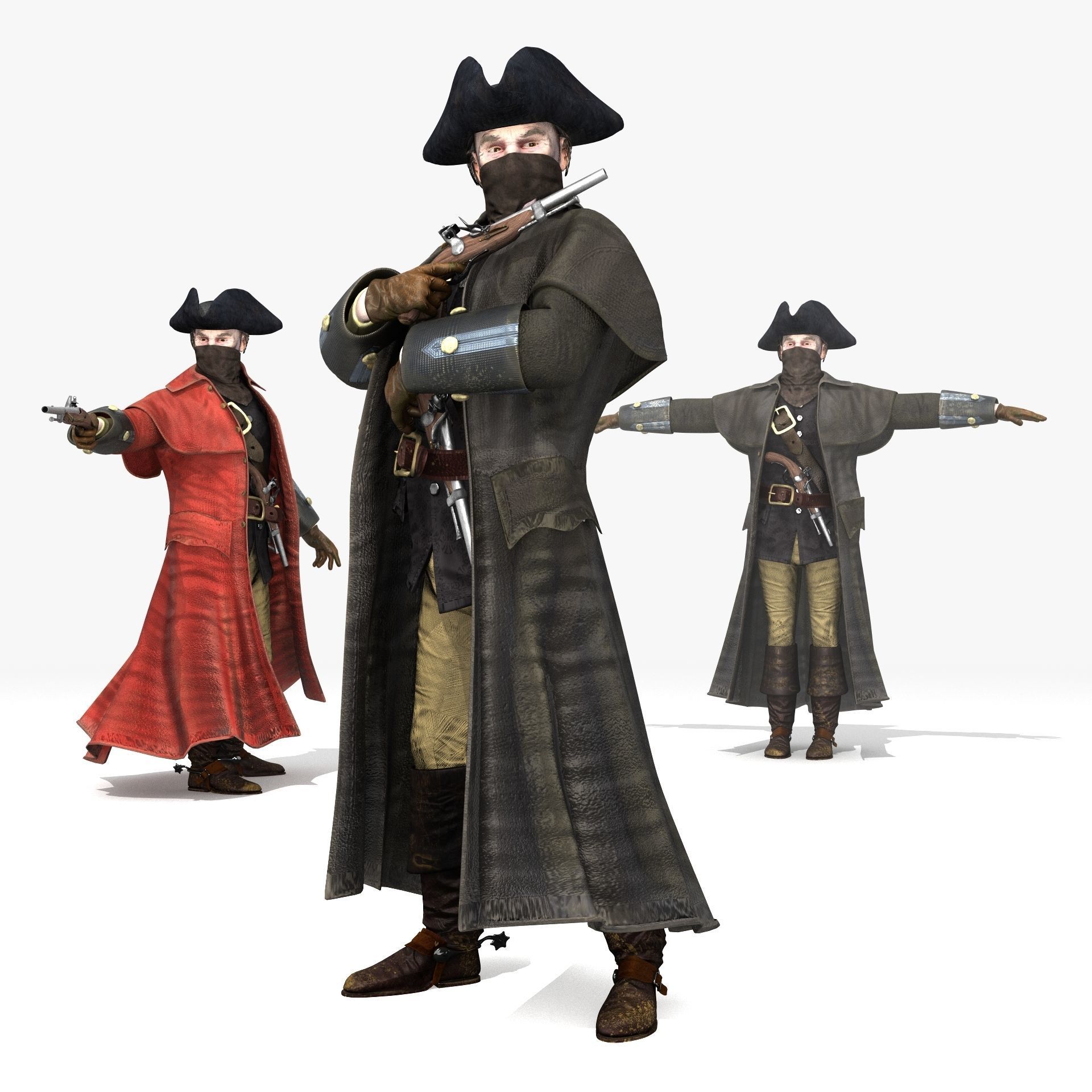 3D model Highwayman - Rigged and Animated - Low Poly VR / AR / low-poly ...