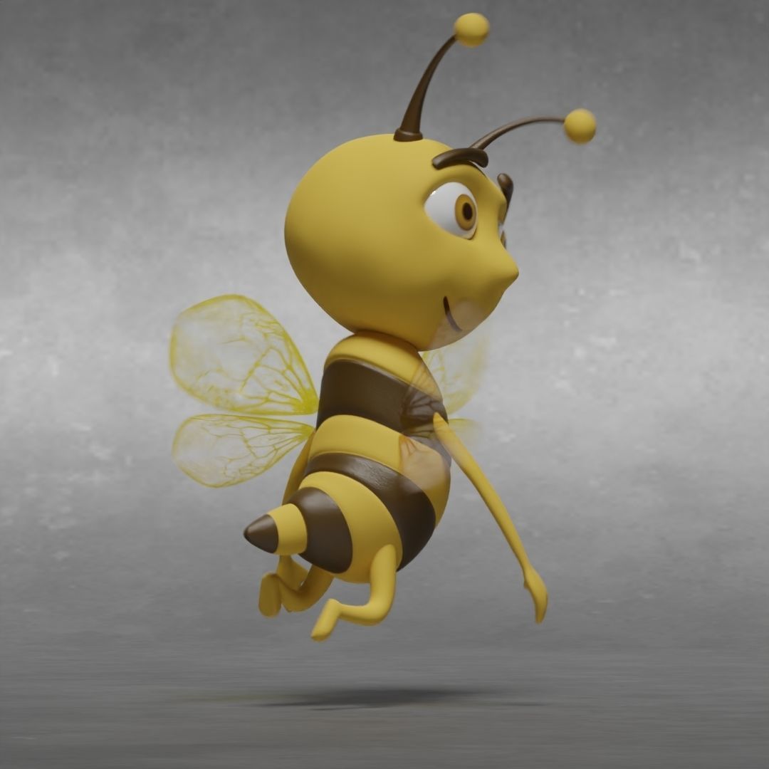 3D model Bee cartoon rigged character VR / AR / low-poly | CGTrader