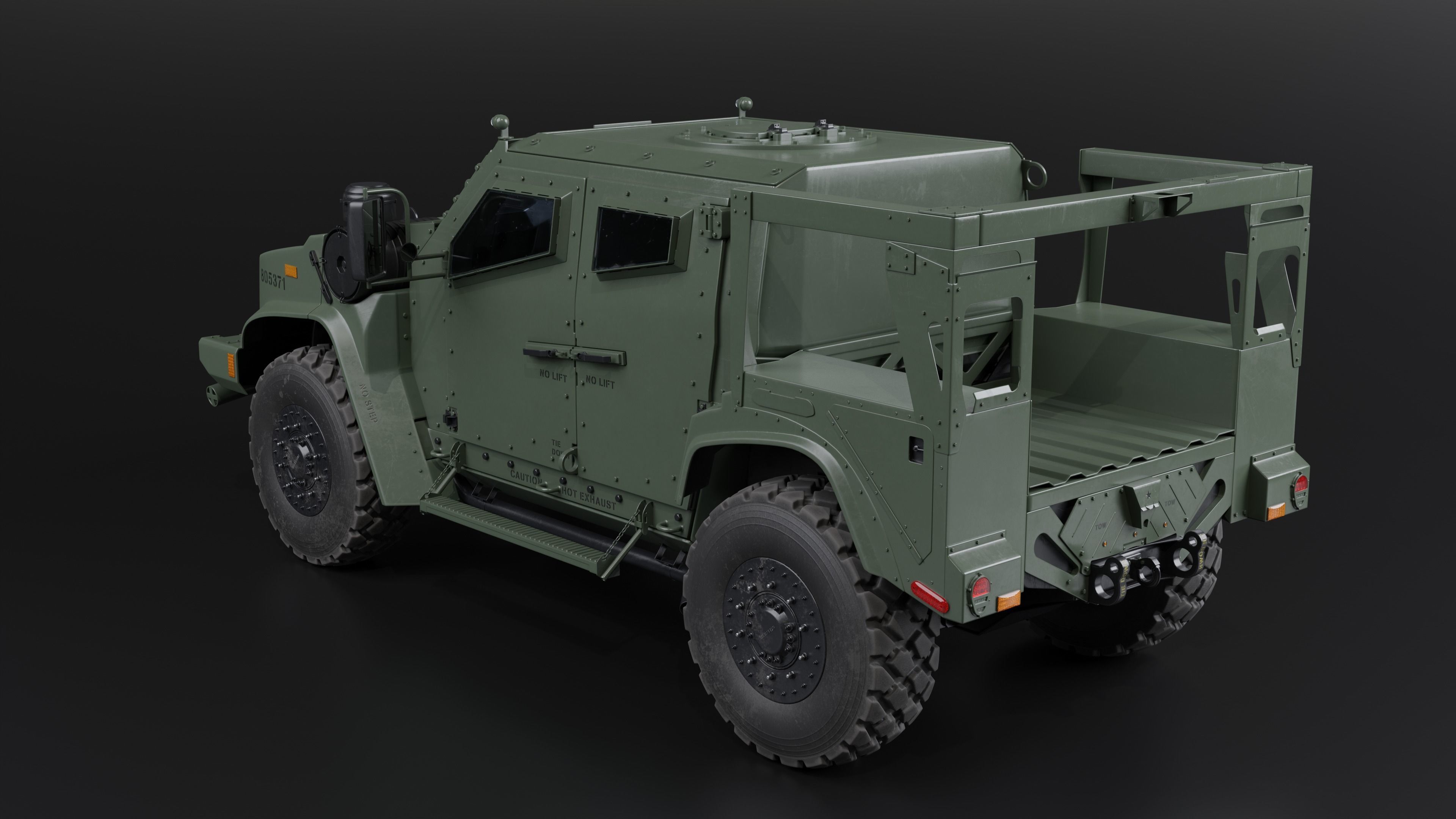 Oshkosh JLTV military vehicle 3D model rigged | CGTrader