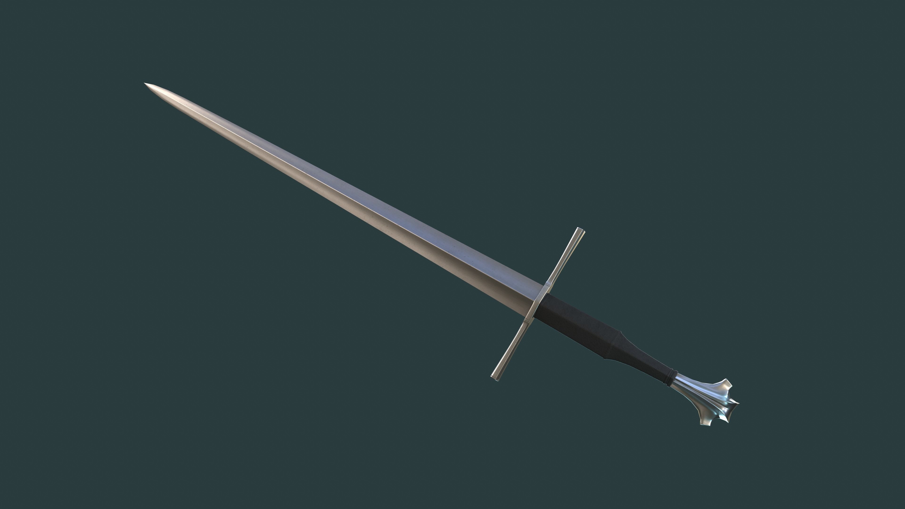 3D model Albion Regent Medieval Sword PBR game ready VR / AR / low-poly ...