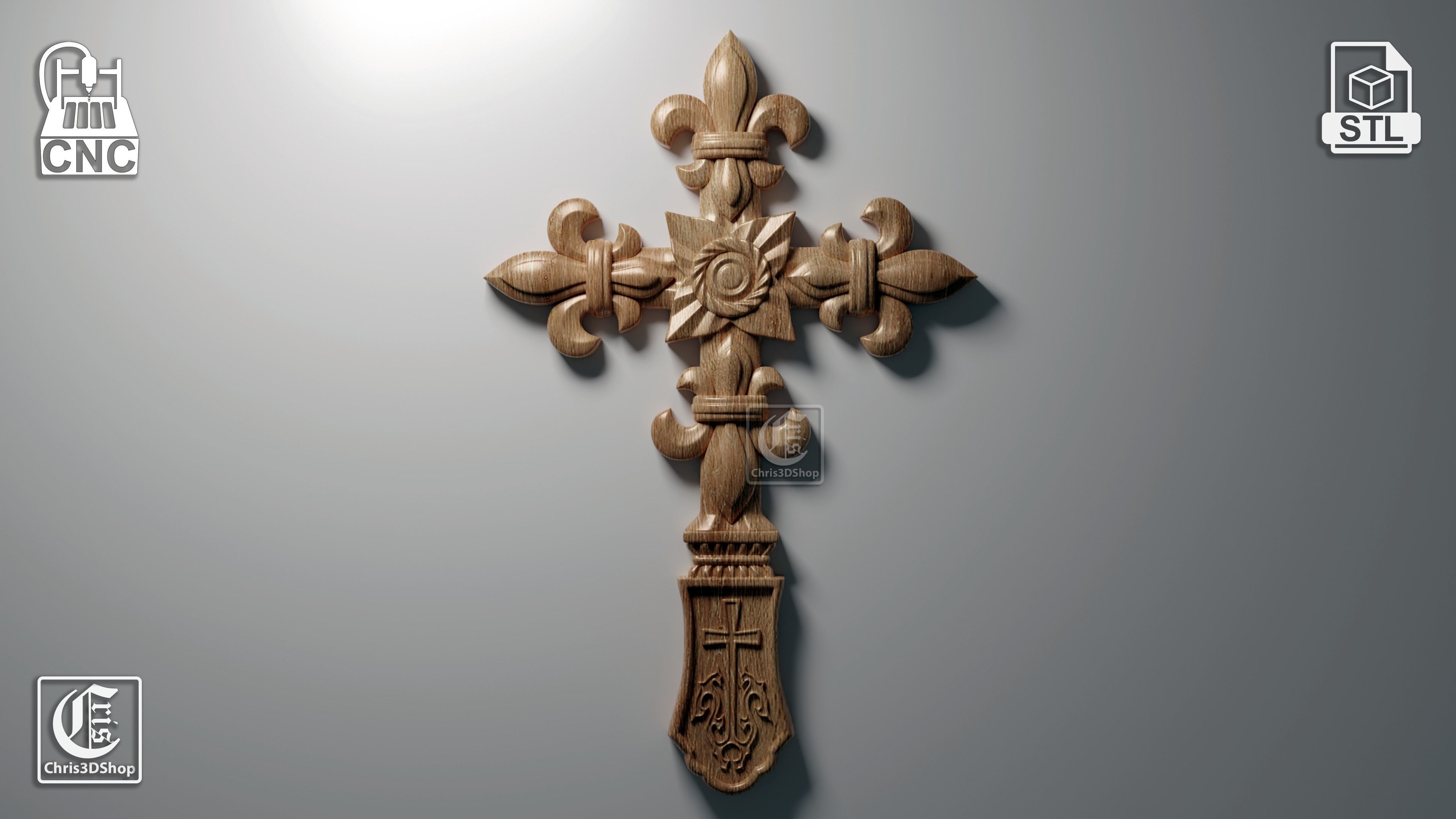 Cross 2 - 3D STL File For CNC and 3D Printer 3D model | CGTrader