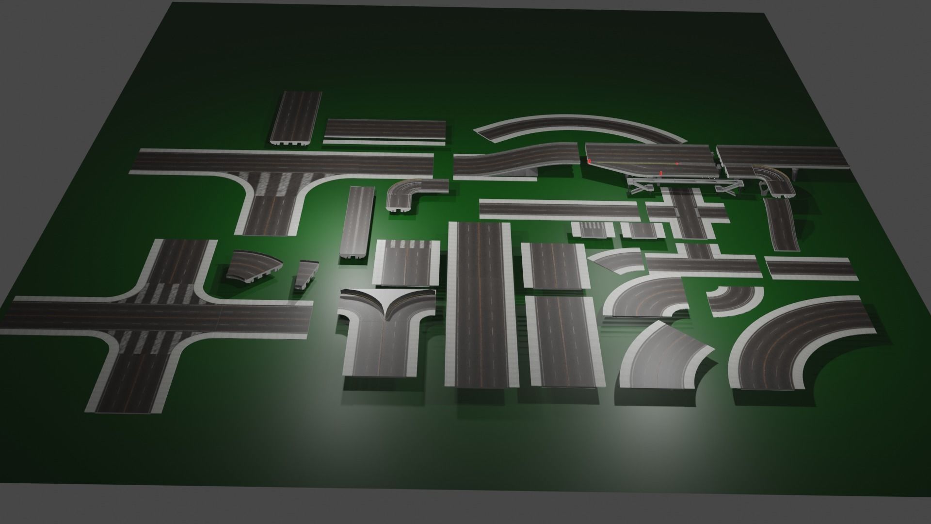 Modular Roads and Streets Collection 3D model | CGTrader