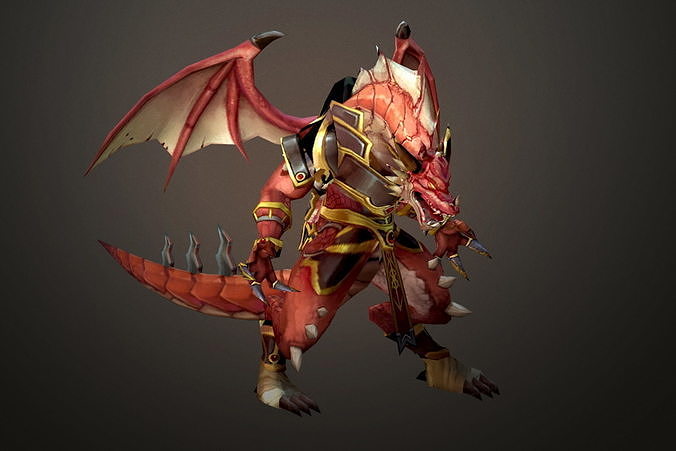 3D model Fantasy Chess RPG Character - Dragon Knight VR / AR / low-poly ...