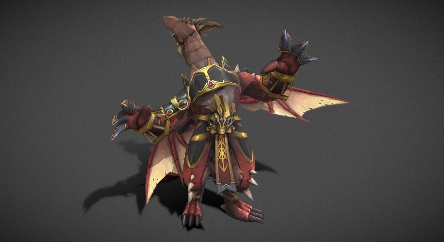 3D model Fantasy Chess RPG Character - Dragon Knight VR / AR / low-poly ...