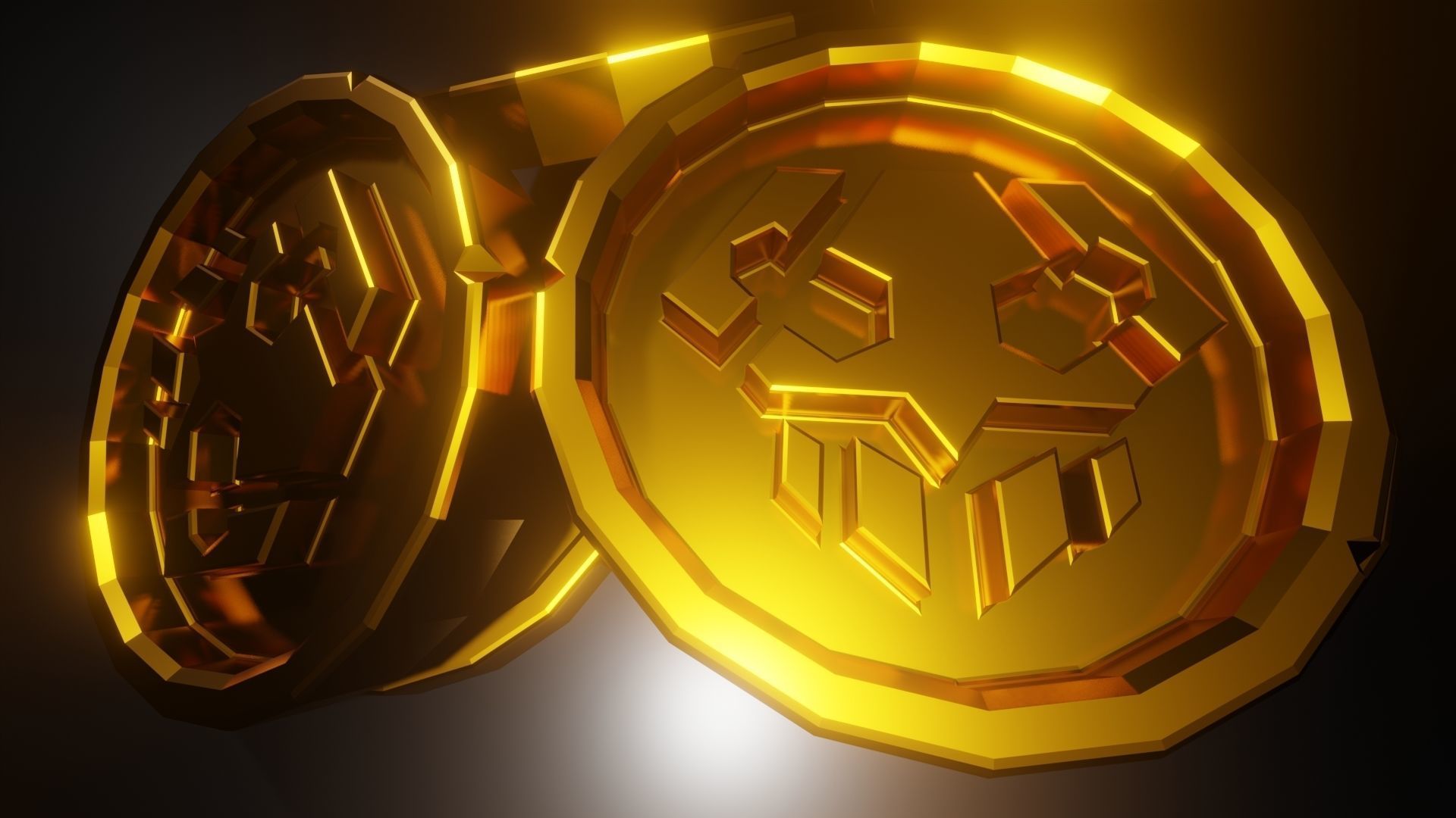 3D model Gold Coins Low-poly 3D model VR / AR / low-poly | CGTrader