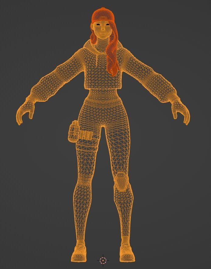 Ruby Blue v2 - Fortnite free VR / AR / low-poly 3D model rigged | CGTrader