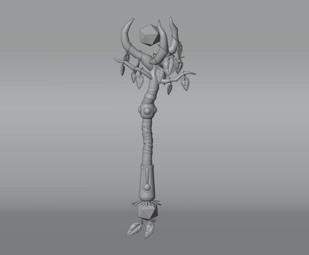 3D model magic staff VR / AR / low-poly | CGTrader