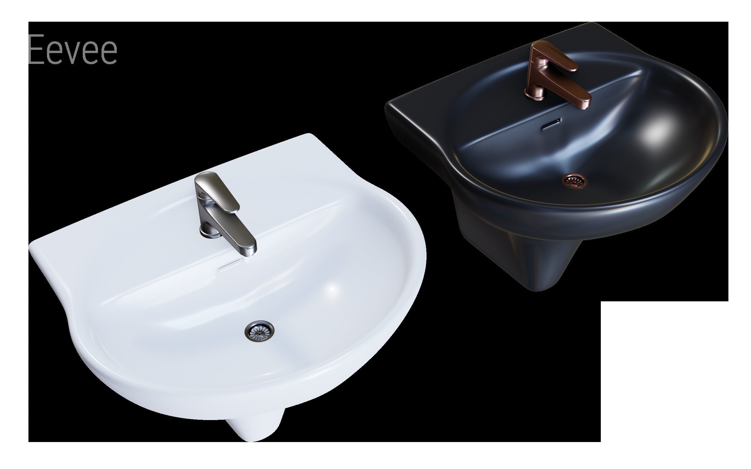 3D model Bathroom Sink - Blender Cycles and Eevee VR / AR / low-poly ...