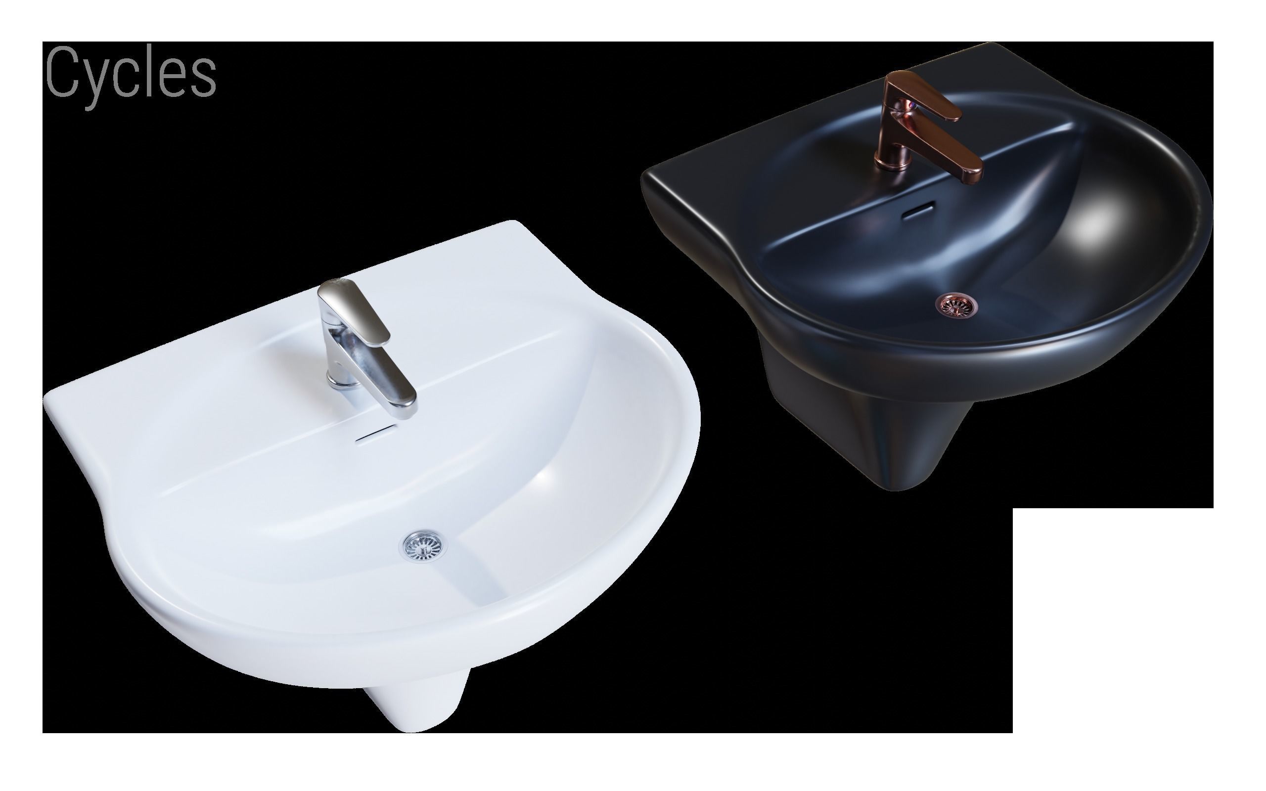 3D model Bathroom Sink - Blender Cycles and Eevee VR / AR / low-poly ...