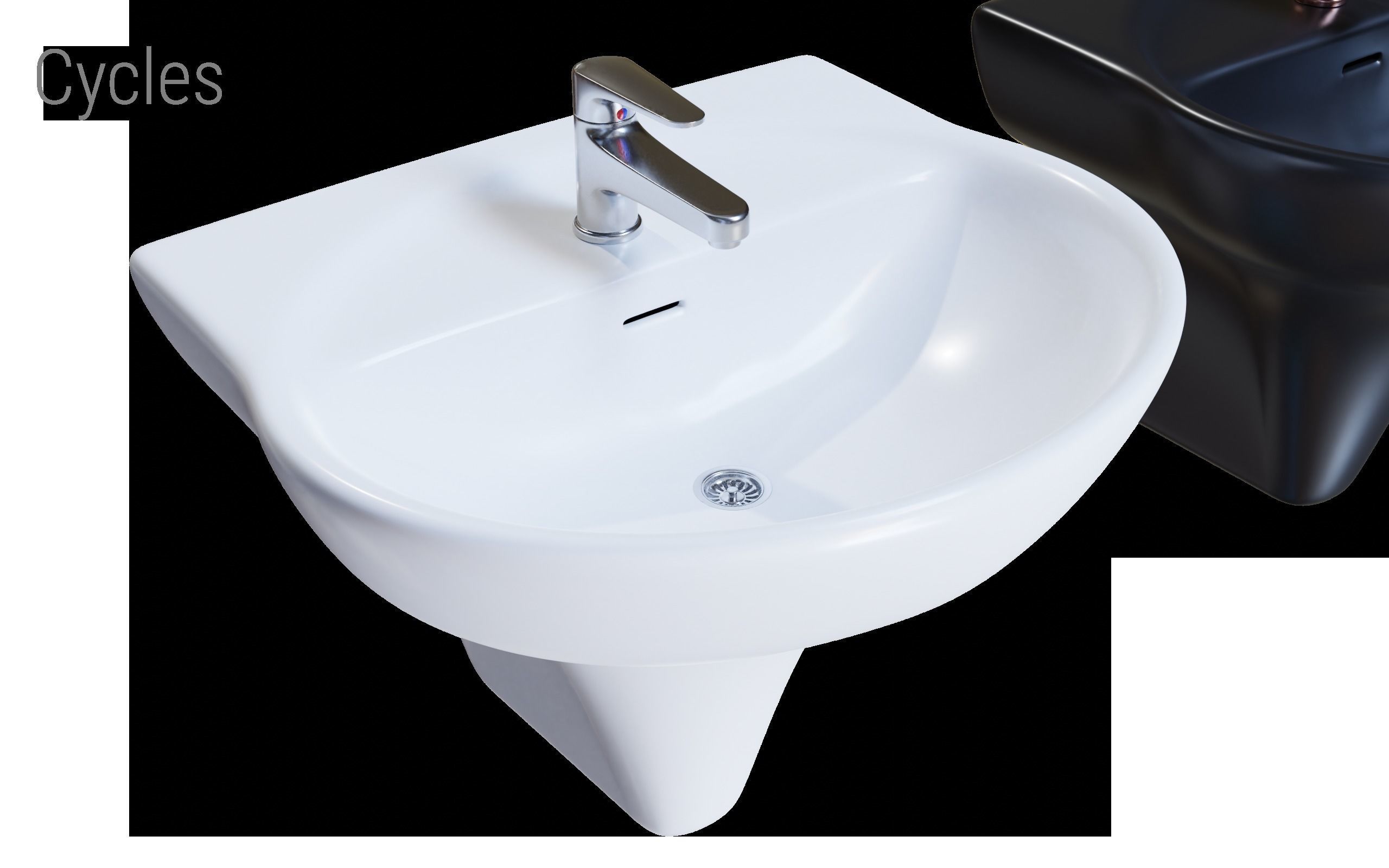 3D model Bathroom Sink - Blender Cycles and Eevee VR / AR / low-poly ...