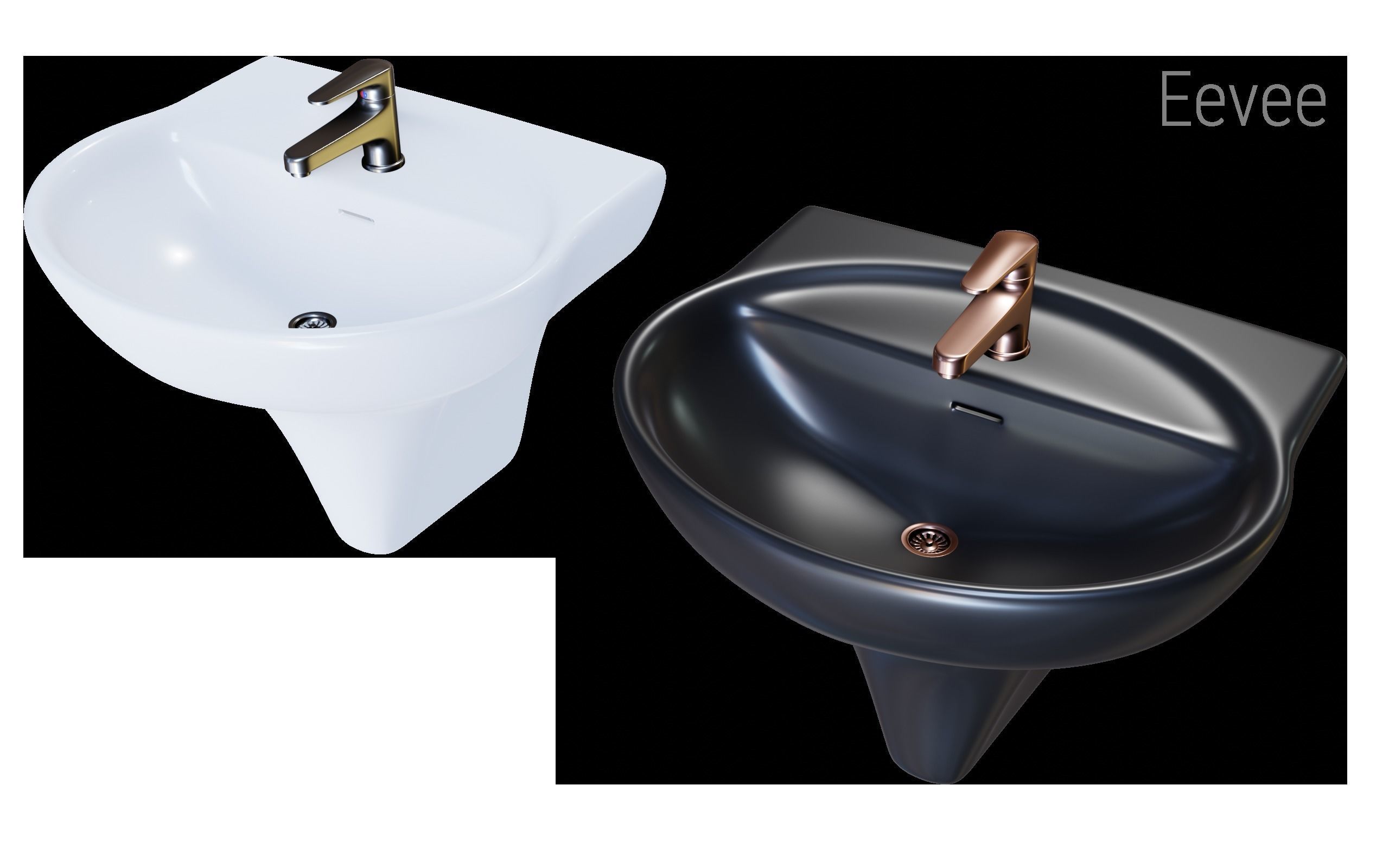 3D model Bathroom Sink - Blender Cycles and Eevee VR / AR / low-poly ...