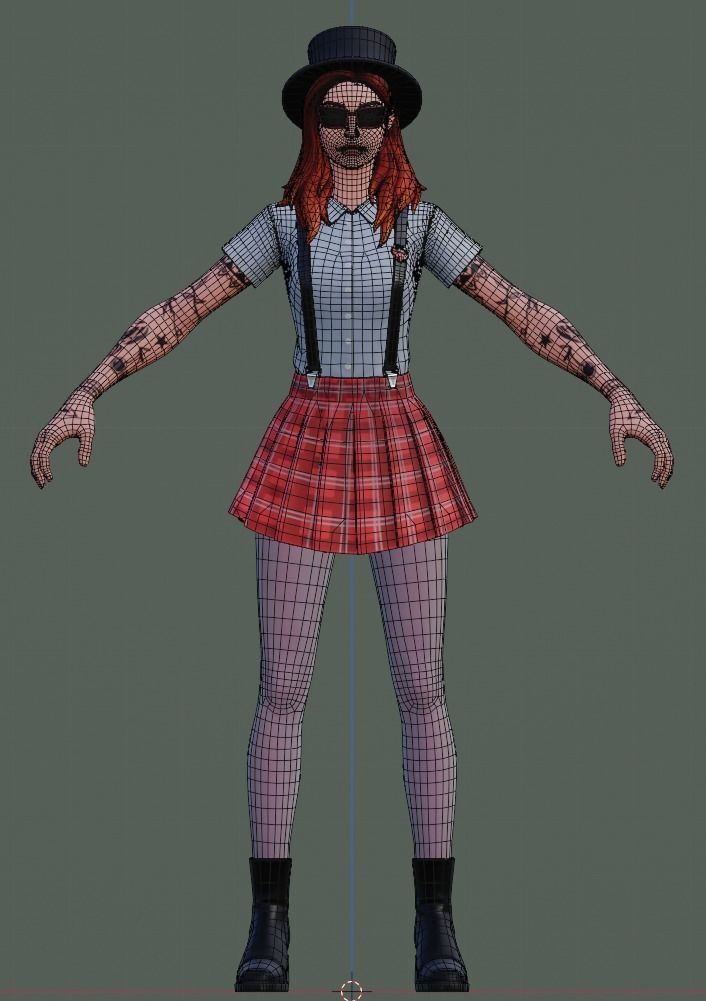 3d Model Pepper Thorne Fortnite Vr Ar Low Poly Cgtrader