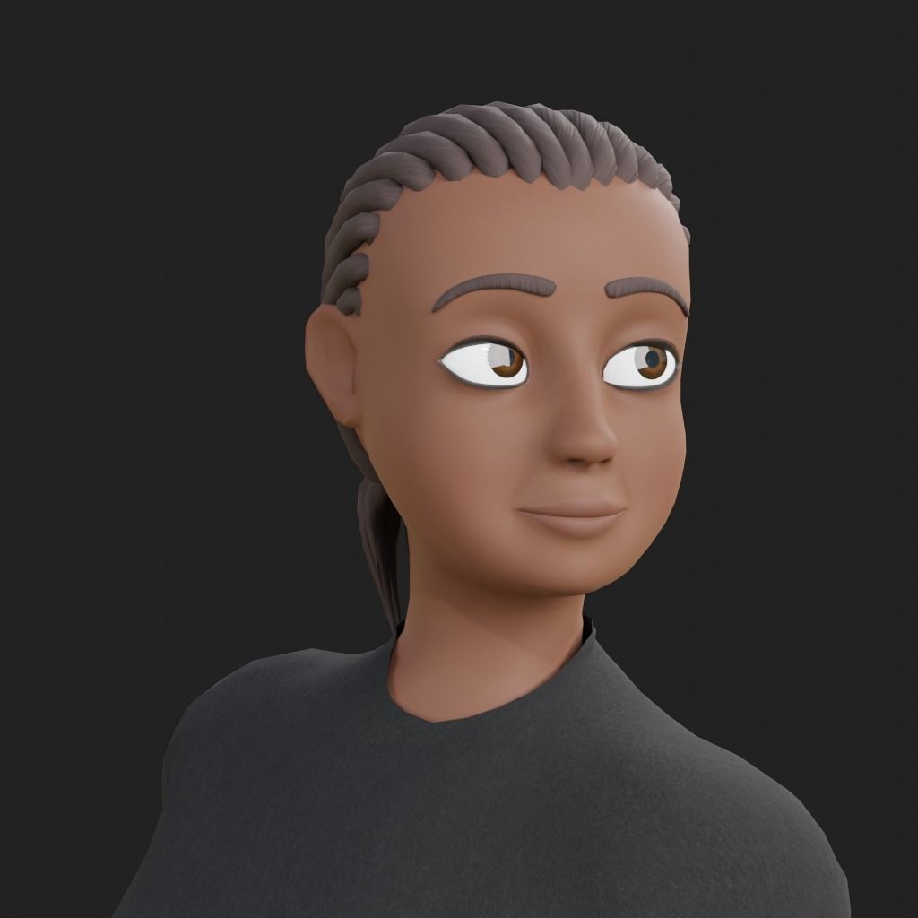 3D model Stylized Customizable Avatar - Female VR / AR / low-poly ...