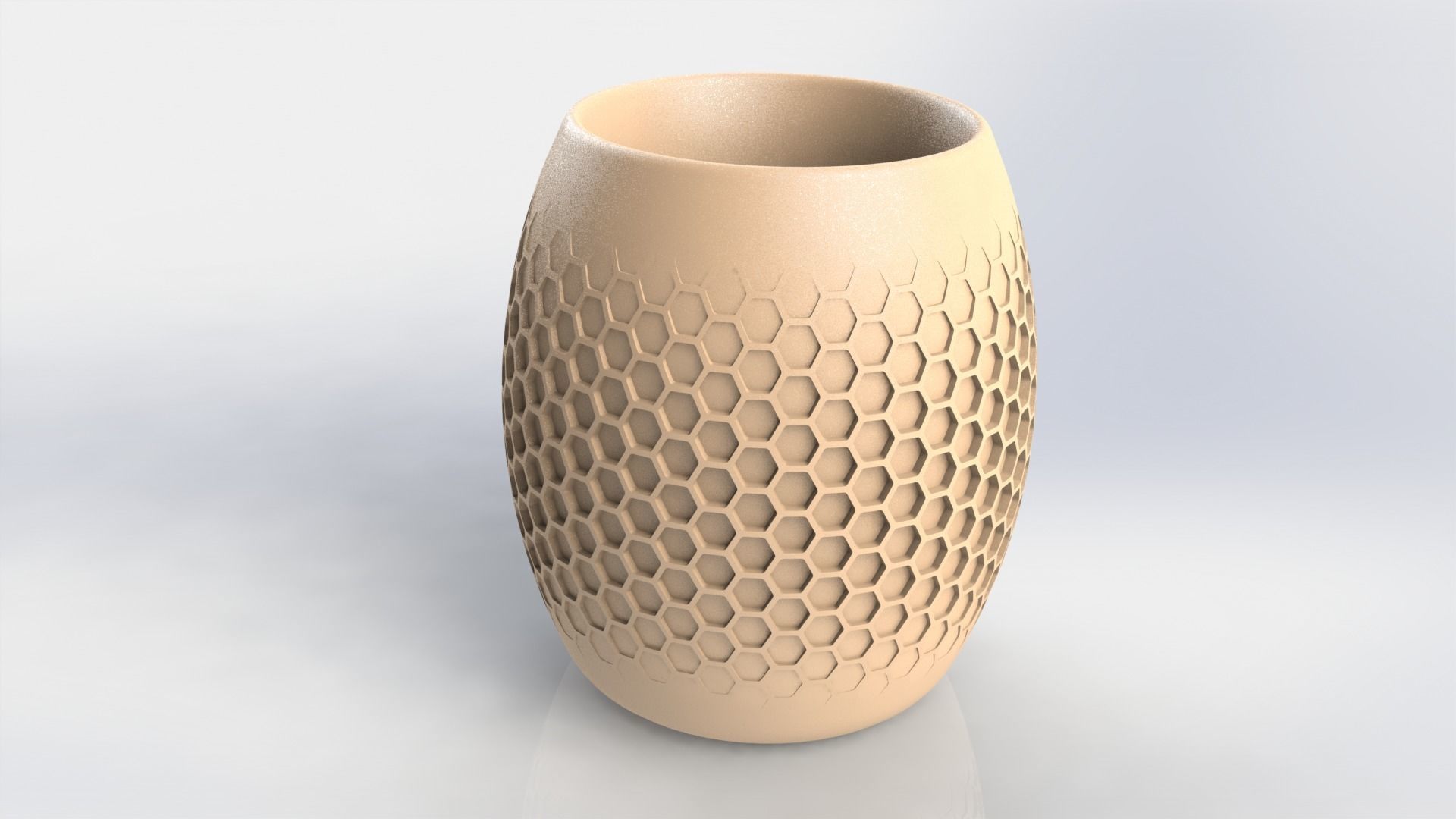 Vase with honeycomb pattern 3D model 3D printable | CGTrader