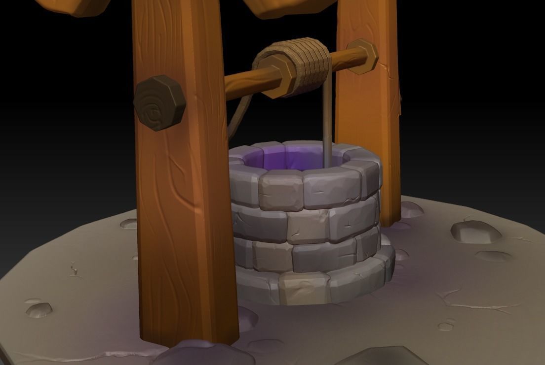 Stylized rustic old well 3D model printing 3D model 3D printable | CGTrader