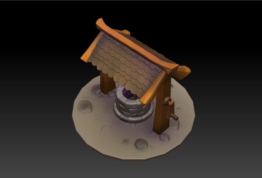 Stylized rustic old well 3D model printing 3D model 3D printable | CGTrader