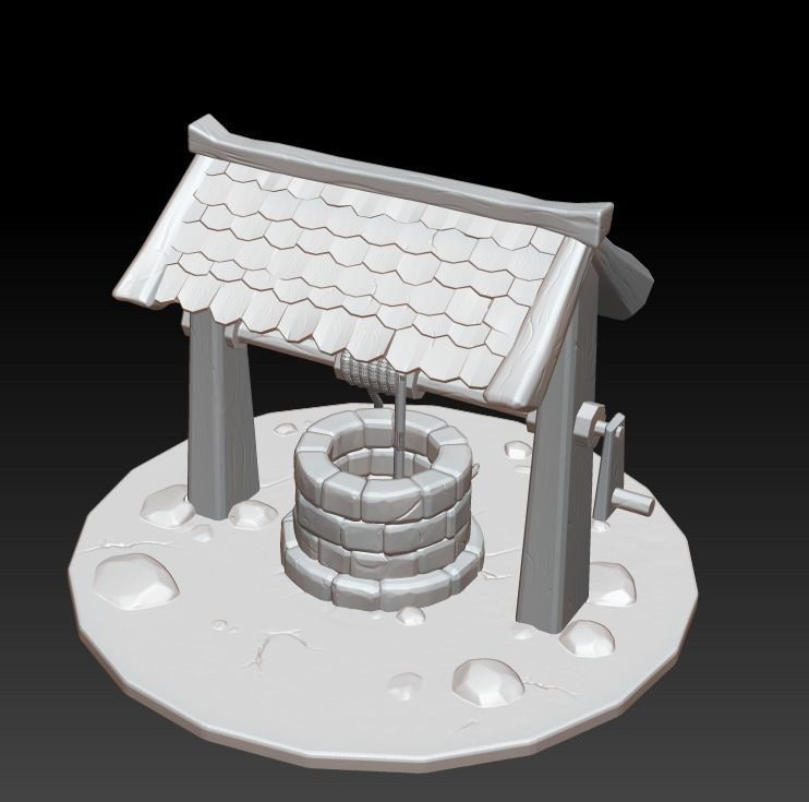 Stylized rustic old well 3D model printing 3D model 3D printable | CGTrader