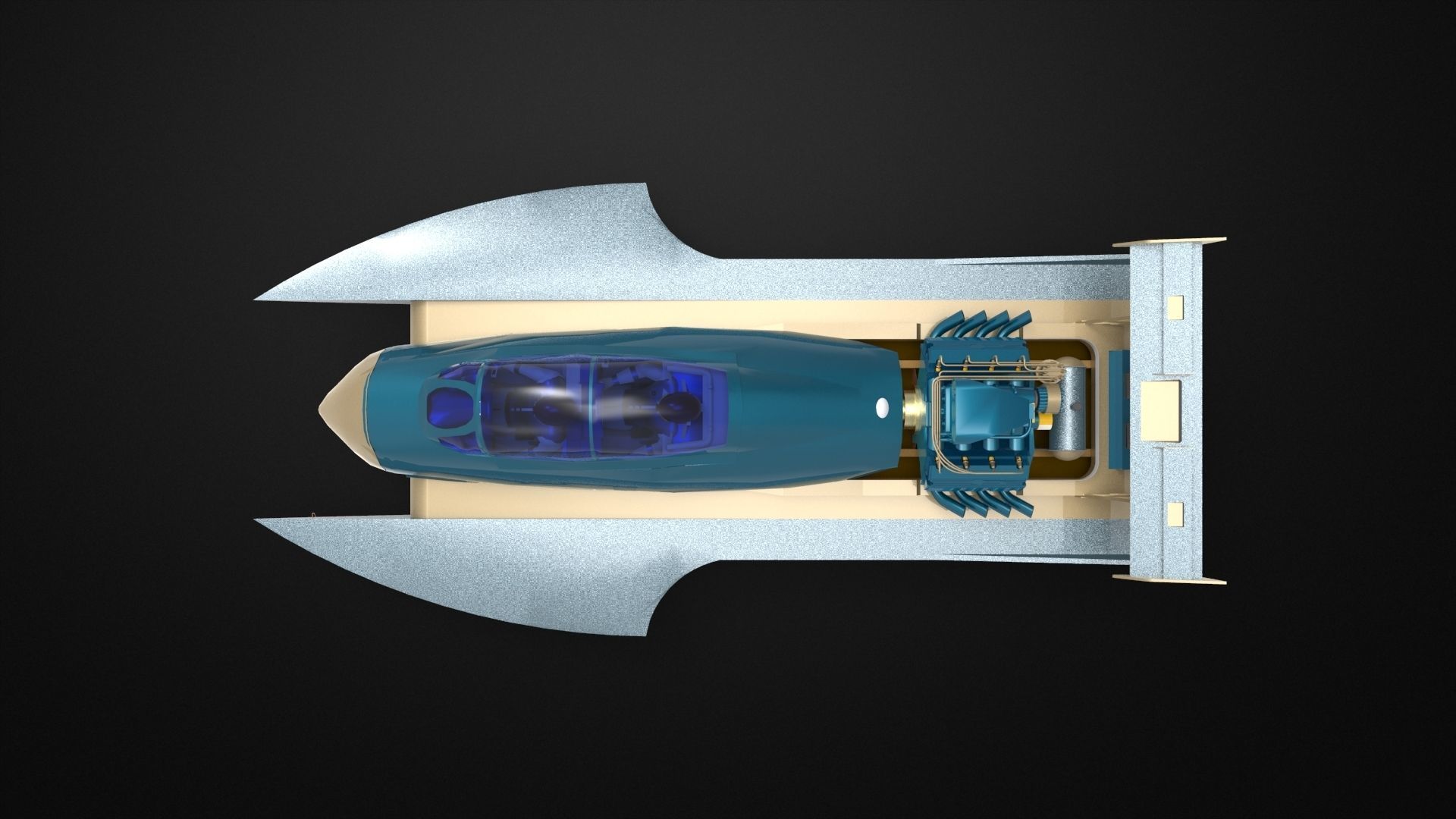 Hydroplane watercraft 3D model | CGTrader