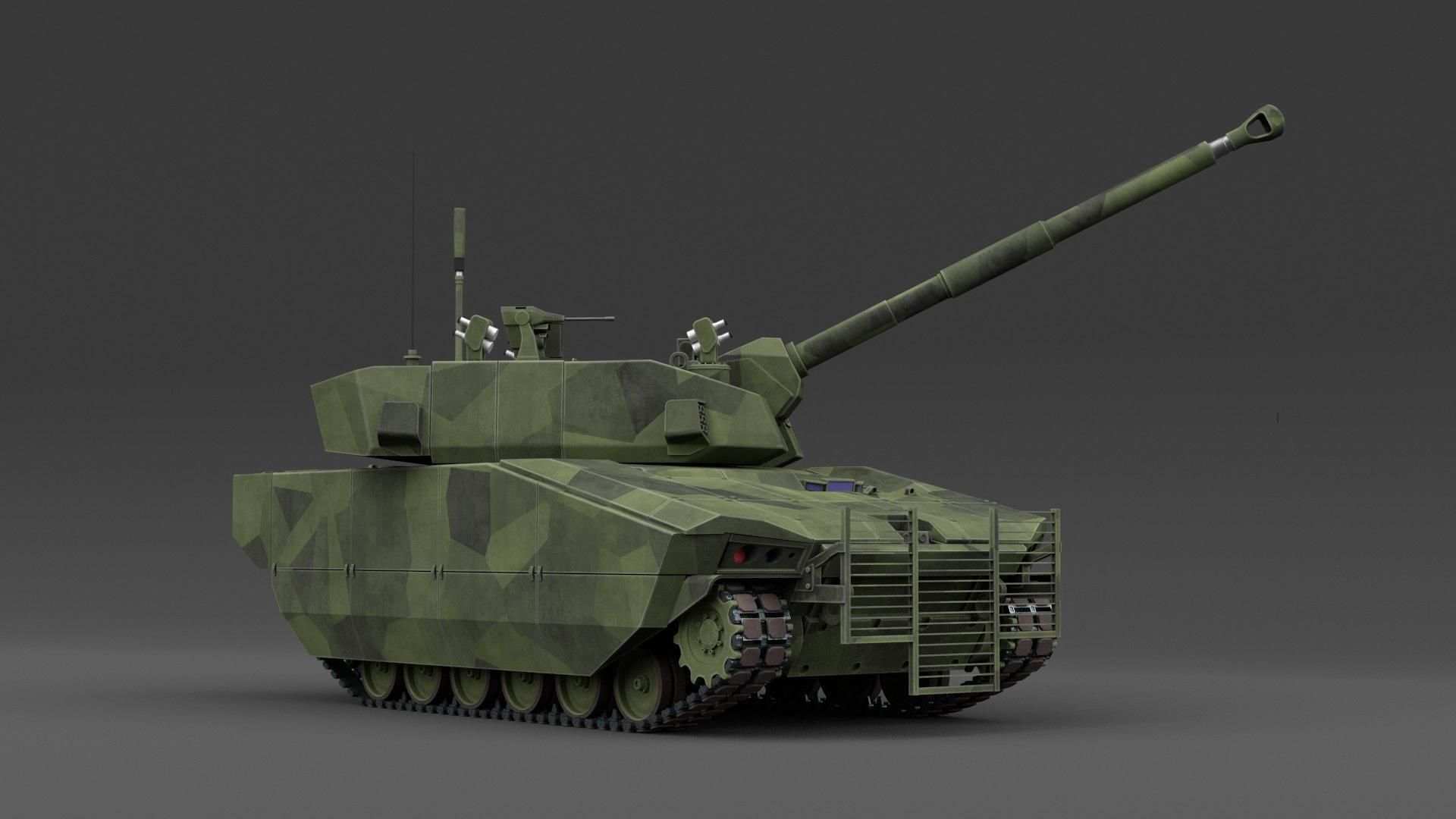 General Dynamics Griffin3 105mm Gun 3D model | CGTrader