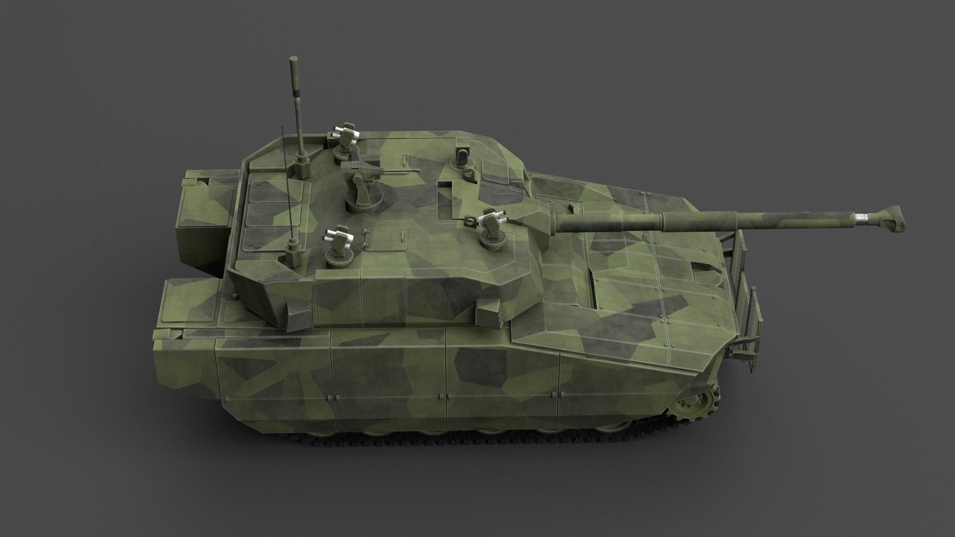 General Dynamics Griffin3 105mm Gun 3D model | CGTrader