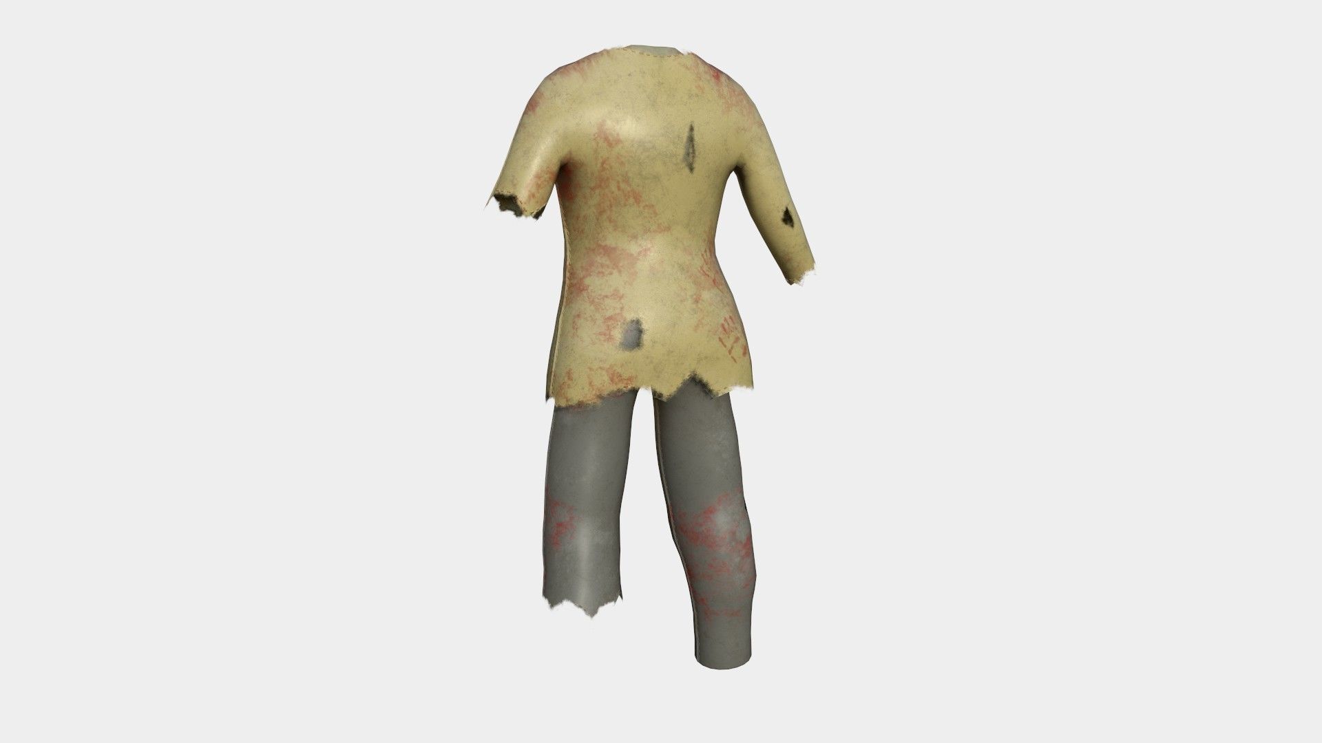 3D model Zombie Clothing Color 10 Cartoon - Undead Character Design VR ...